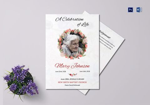 Printable Funeral Resolution Template in Adobe Photoshop, Microsoft Word