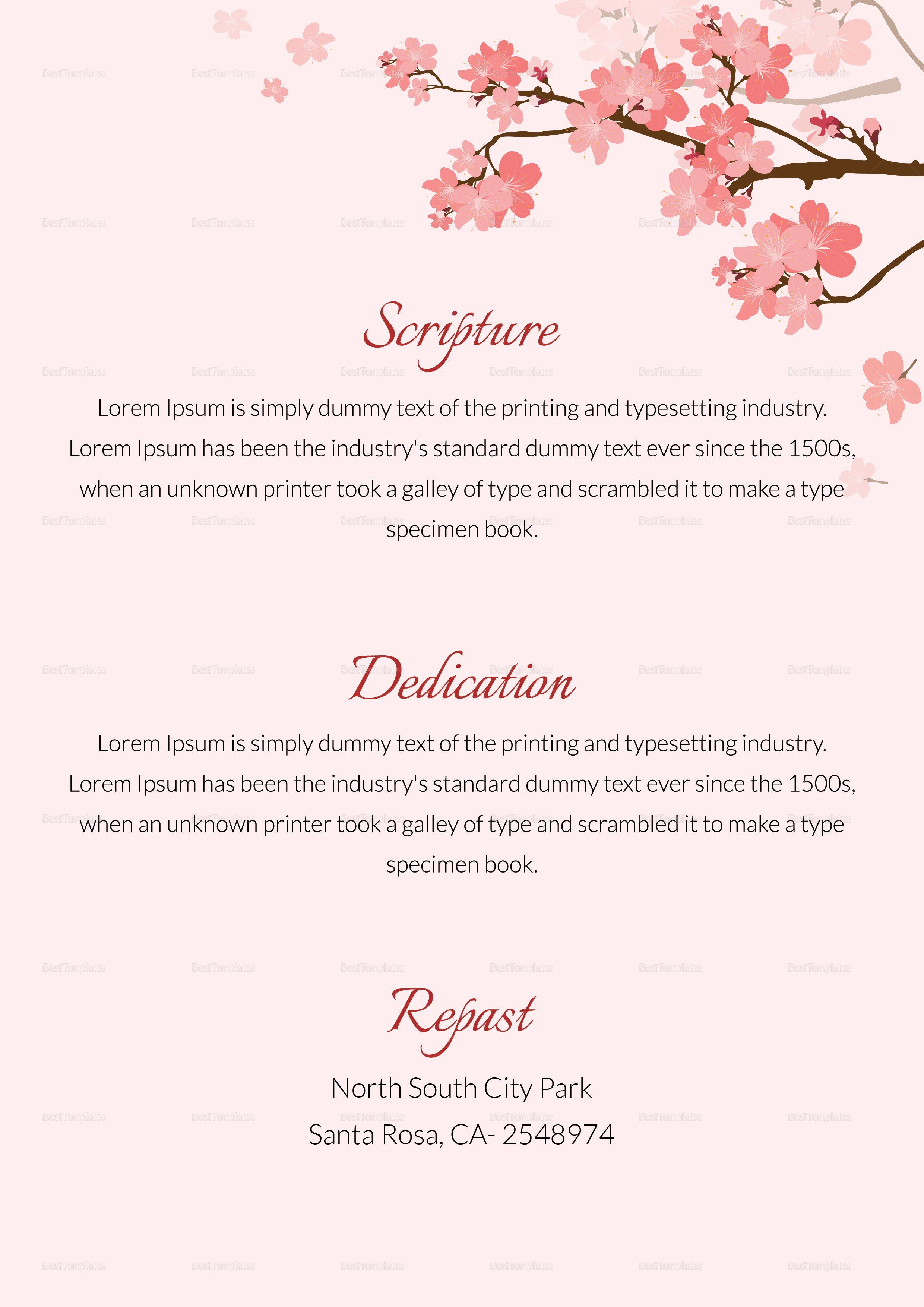Funeral Template Church Member Funeral Resolution Blogs