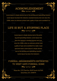 Premium Funeral Resolution Template in Adobe Photoshop, Microsoft Word