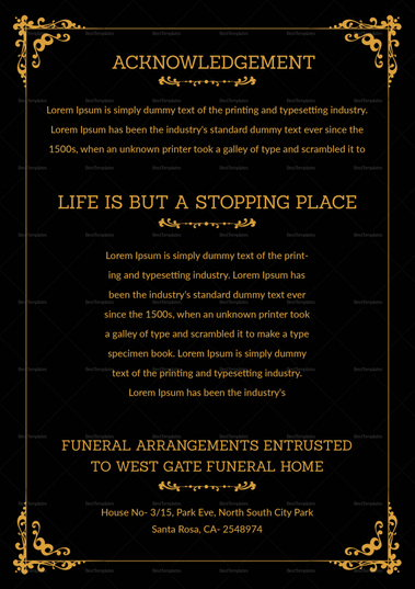 Premium Funeral Resolution Template in Adobe Photoshop, Microsoft Word
