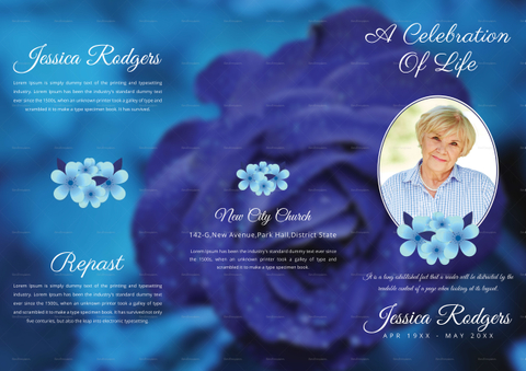 Elegant Funeral Trifold Brochure Template in Adobe Photoshop, Microsoft ...
