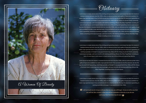 Premium Funeral Booklet Template in Adobe Photoshop, Microsoft Word