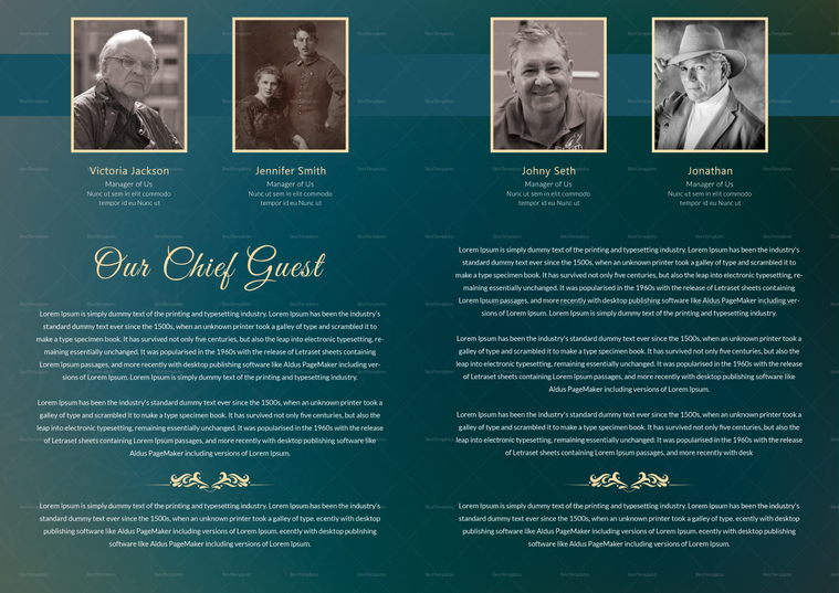 Obituary Funeral Booklet Template in Adobe Photoshop, Microsoft Word