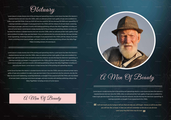 Elegant Funeral Booklet Template in Adobe Photoshop, Microsoft Word
