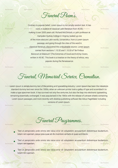 Printable Funeral Service Template in Adobe Photoshop, Microsoft Word