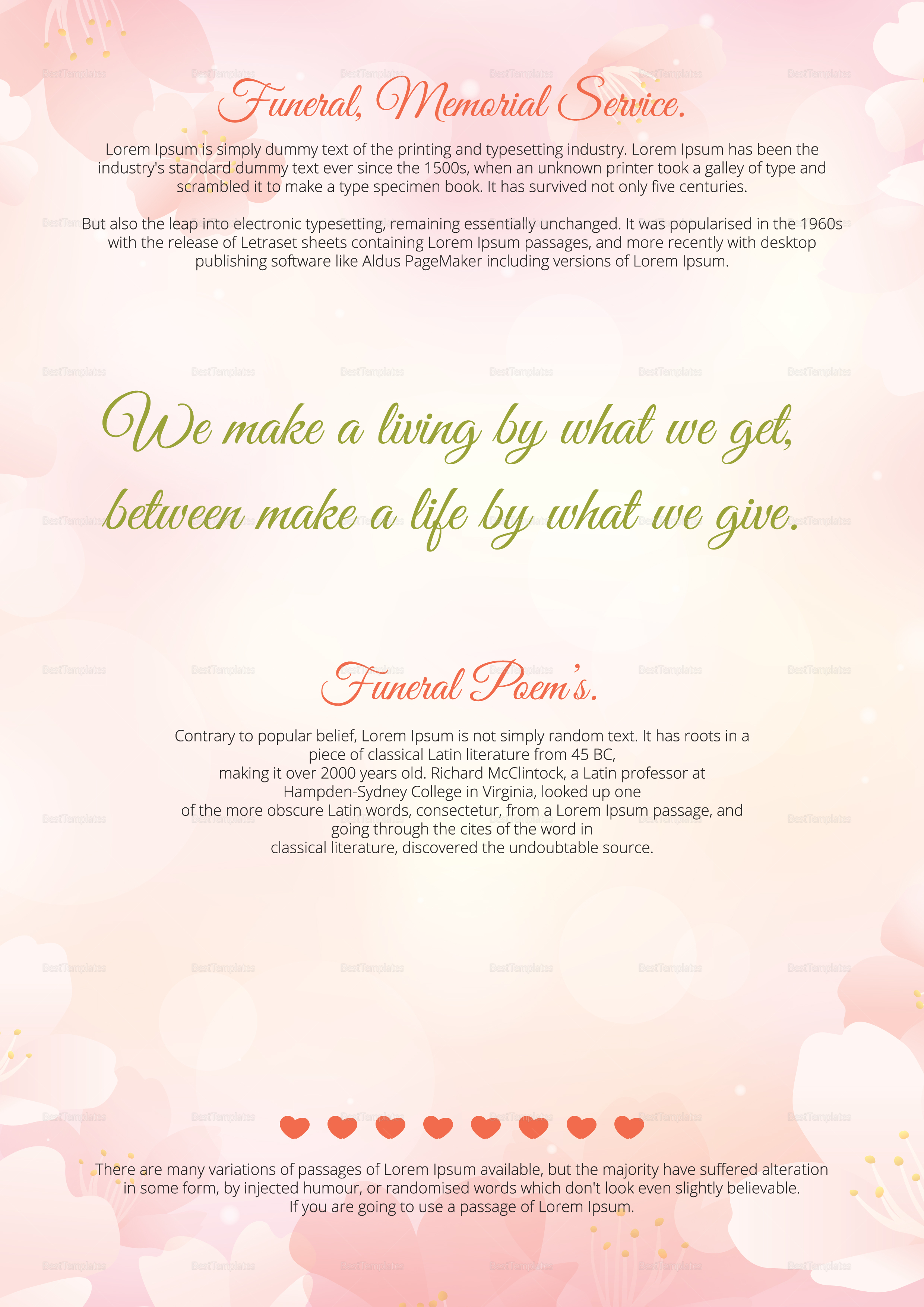 Elegant Funeral Service Template in Adobe Photoshop, Microsoft Word