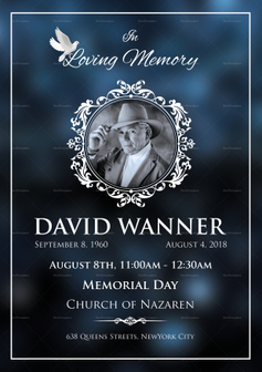 Memorial Funeral Program Template in Adobe Photoshop, Microsoft Word