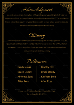 Funeral Service Bulletin Template in Adobe Photoshop, Microsoft Word