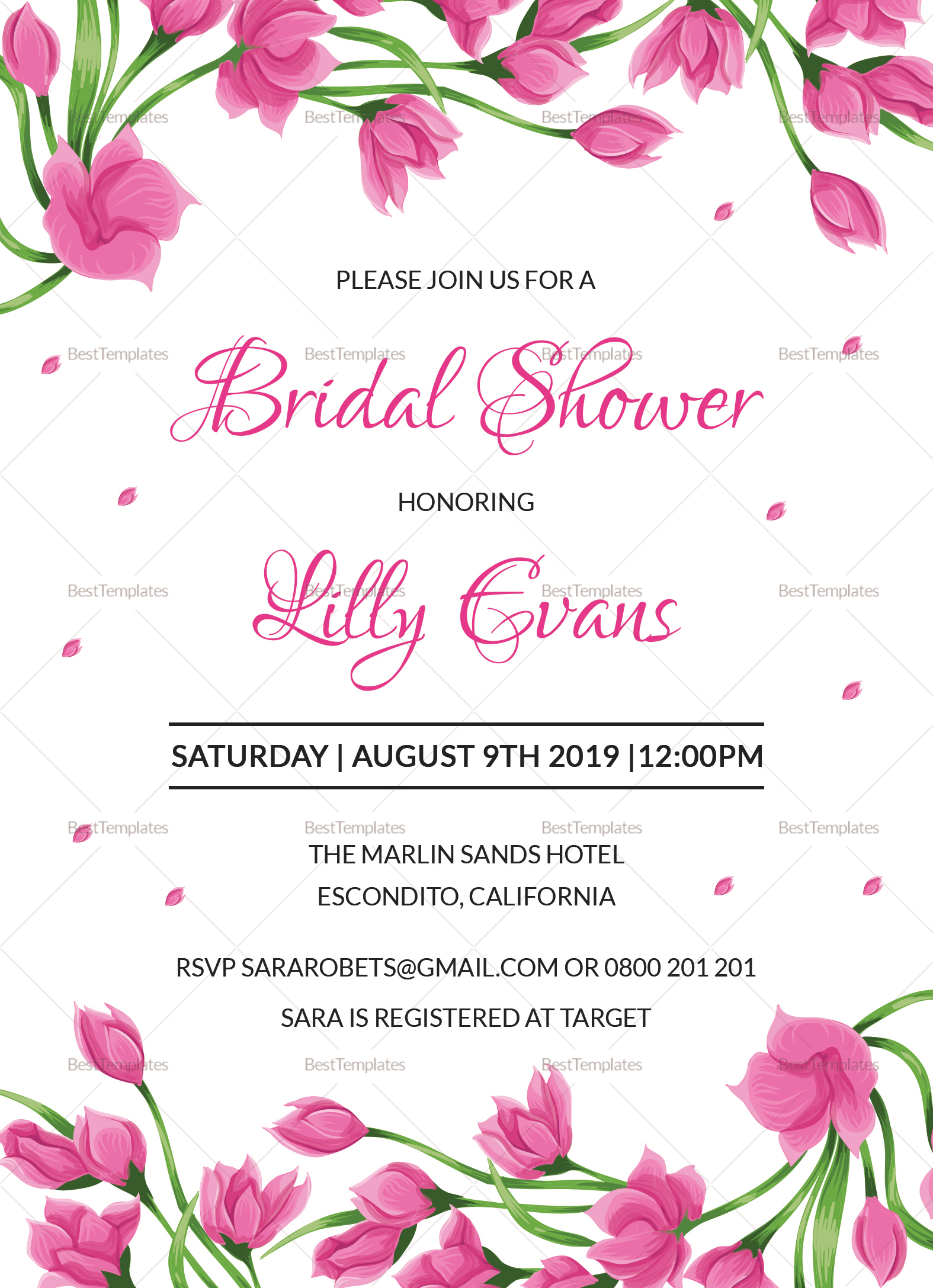 Free Bridal Shower Templates For Microsoft Word Atilalogic