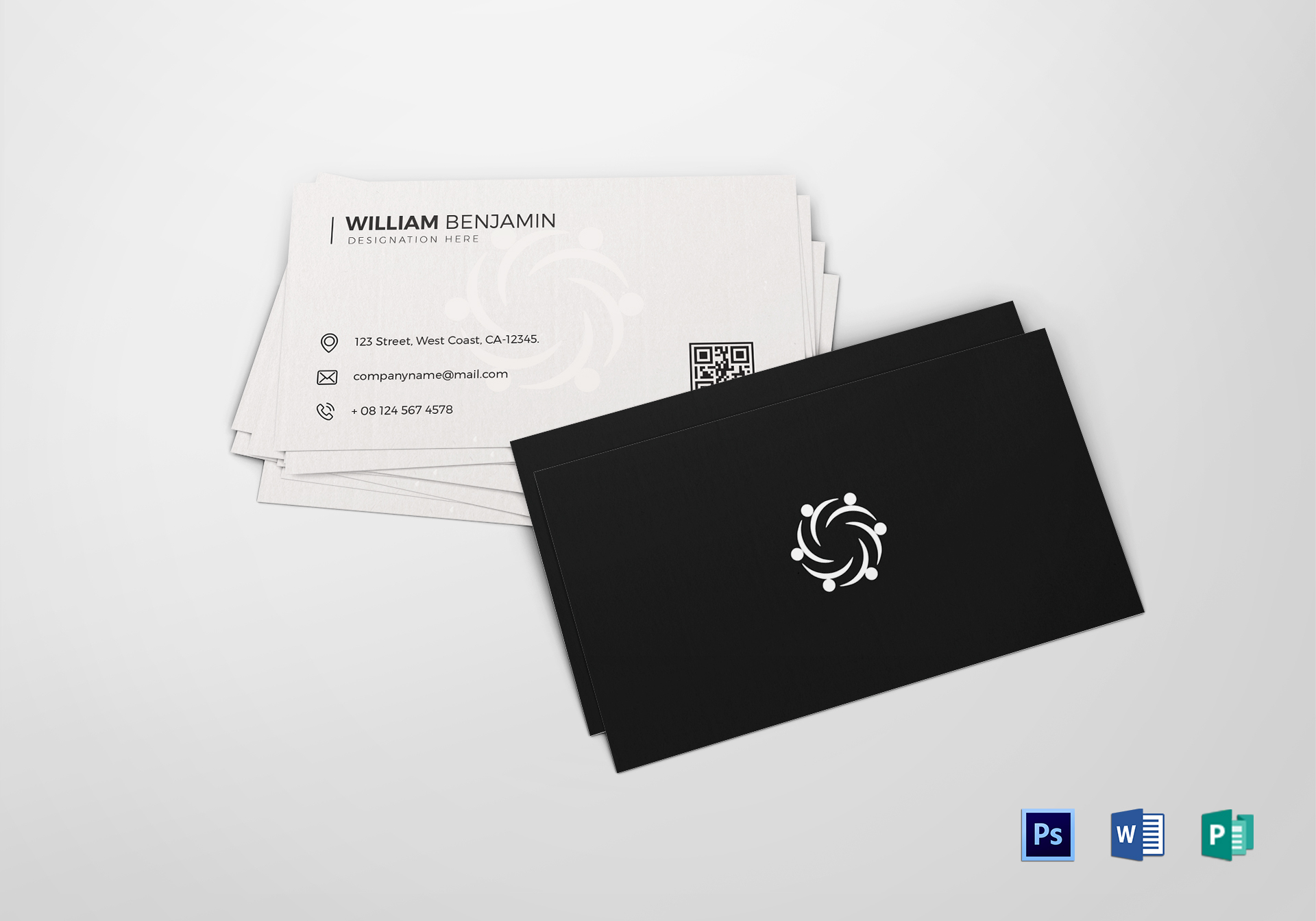 Personal Business Card Design Template In PSD Word Publisher