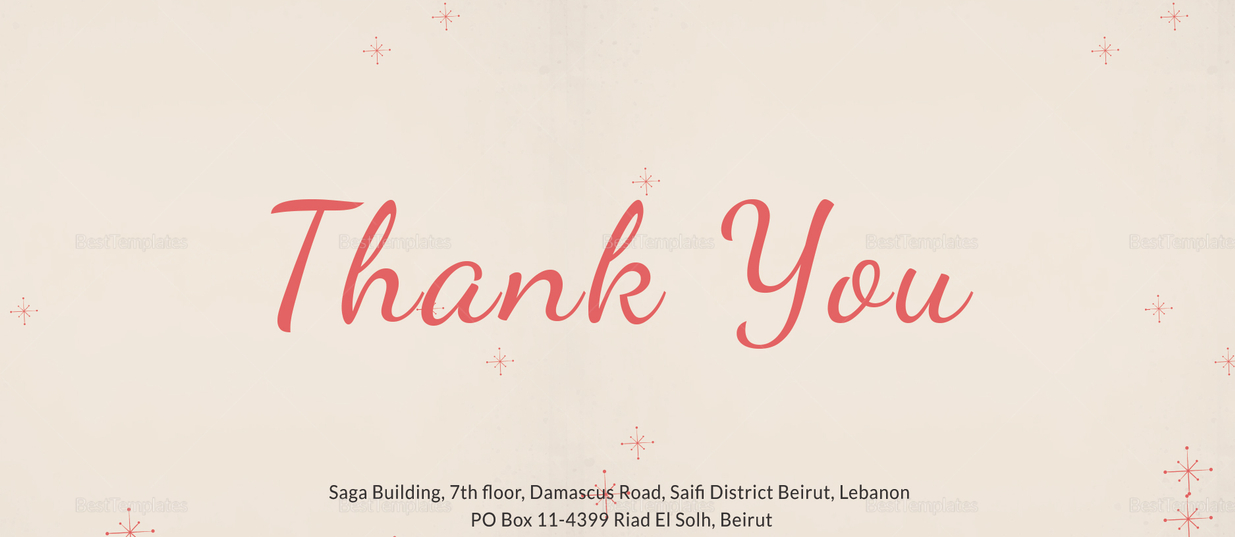 Beautiful Christmas Thank You Card Template in Adobe Photoshop