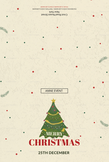 Sparkle Christmas Tree Card Template in Adobe Photoshop