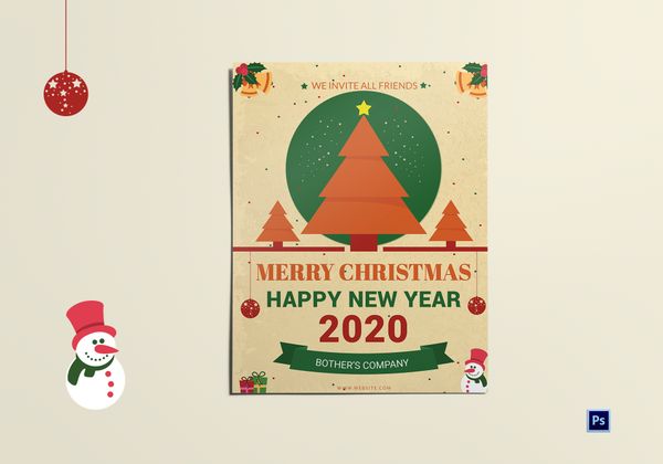 Christmas Tree Flyer Template in Adobe Photoshop