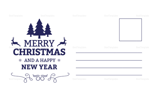 Happy Holidays Postcard Template in Adobe Photoshop