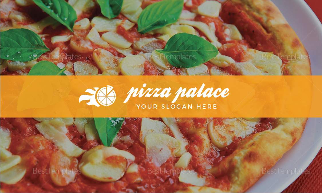 Pizza Business Card Design Template in PSD, Word, Publisher