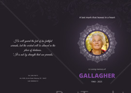 Eulogy Program Bi-fold Brochure Template in Adobe Photoshop, Microsoft Word