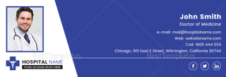 Clinic Email Signature Design Template in PSD, HTML