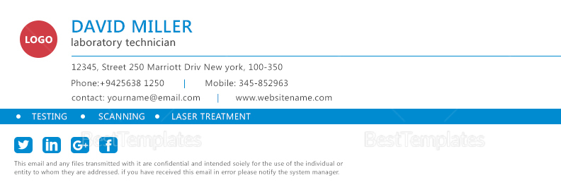 Gmail Email Signature Design Template in PSD, HTML