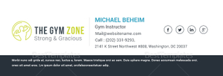 Gym Email Signature Design Template in PSD, HTML