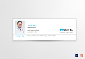 Modern Email Signature Design Template in PSD, HTML
