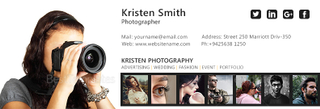Photographer Email Signature Design Template in PSD, HTML