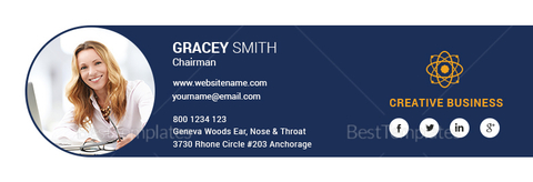 Creative Business Email Signature Design Template in PSD, HTML