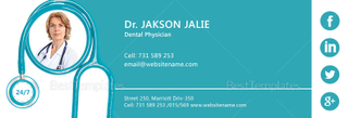 Dental Care Email Signature Design Template in PSD, HTML