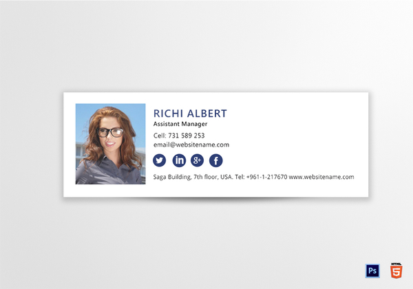 Energy Environment Email Signature Design Template in PSD, HTML