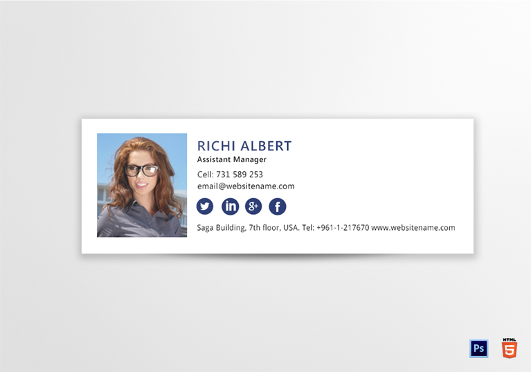 Energy Environment Email Signature Design Template in PSD, HTML