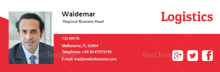 Logistics Email Signature Design Template in PSD, HTML