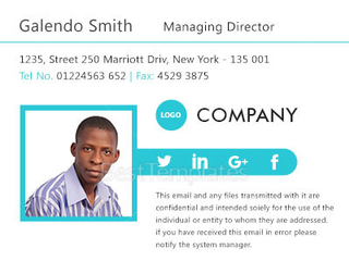 Managing Director Email Signature Design Template in PSD, HTML
