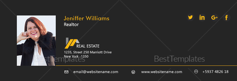 Realtor Email Signature Design Template in PSD, HTML