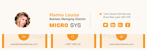 Standard Email Signature Design Template in PSD, HTML