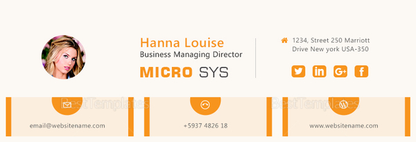 Standard Email Signature Design Template in PSD, HTML