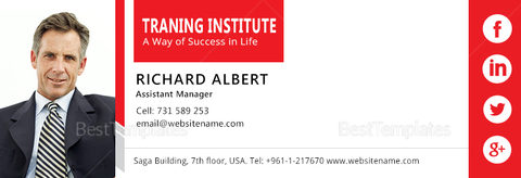 Training Email Signature Design Template in PSD, HTML