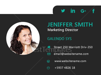 Marketing Director Email Signature Design Template in PSD, HTML