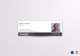 Tech Startup Email Signature Design Template in PSD, HTML