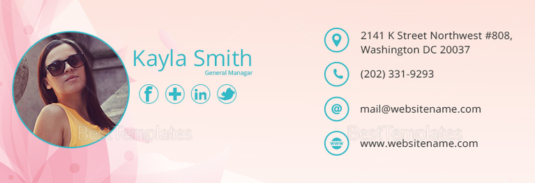 Spa Email Signature Design Template in PSD, HTML