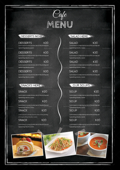 Cafe Menu Design Template in PSD, Word, Publisher