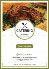 Catering Services Menu Design Template in PSD, Publisher, Word