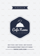 Club Cafe Menu Design Template in PSD, Word, Publisher
