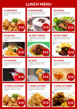 Lunch Menu Design Template in PSD, Word, Publisher