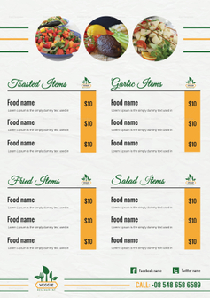 Farm Fresh Menu Design Template in PSD, Word, Publisher