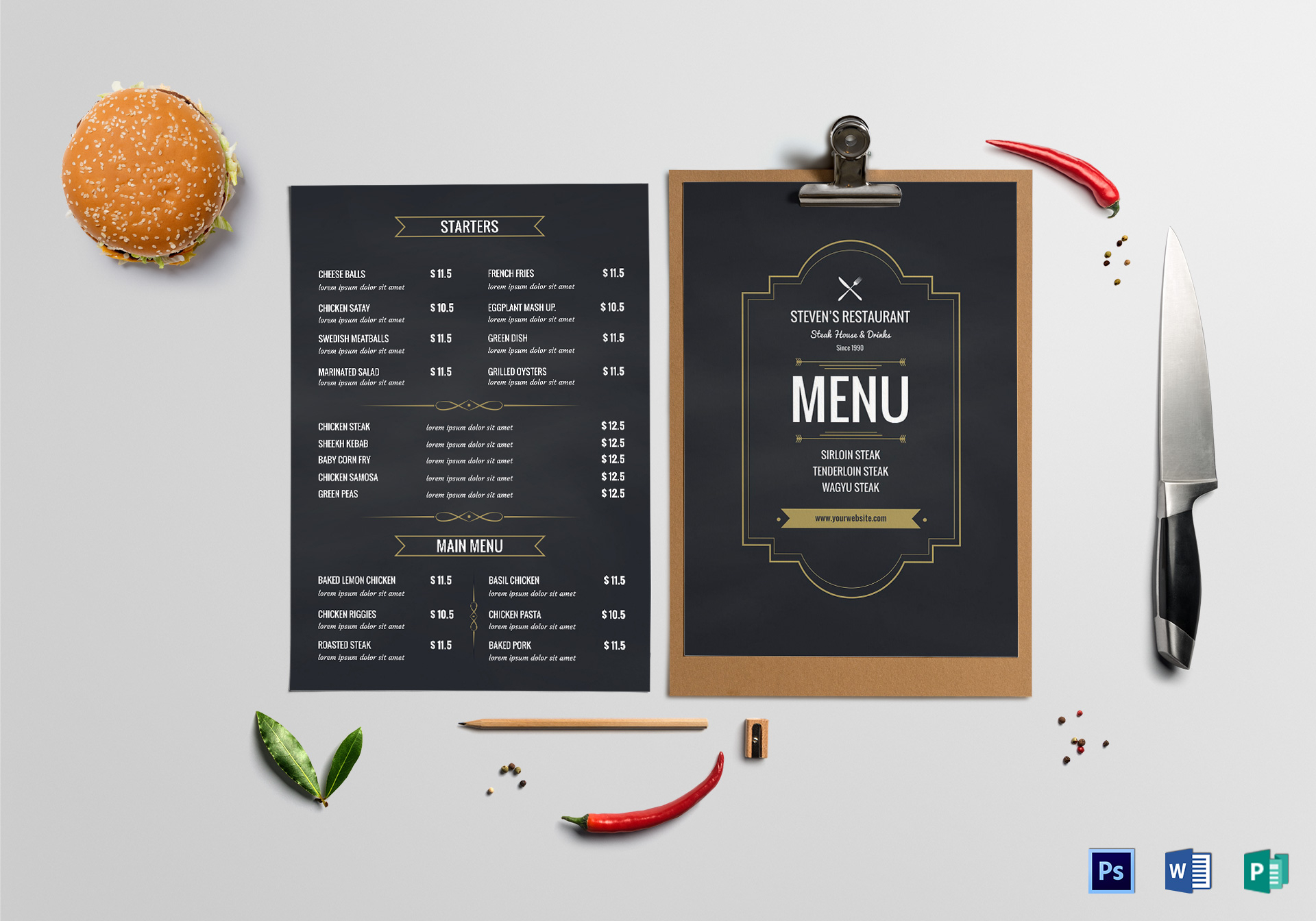 Cafe Menu Board Design Template In PSD Word Publisher Cafe Menu Board Design Template In PSD Word Publisher