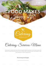 Food Catering Service Menu Design Template in PSD, Word, Publisher