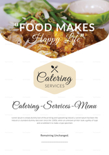 Food Catering Service Menu Design Template in PSD, Word, Publisher