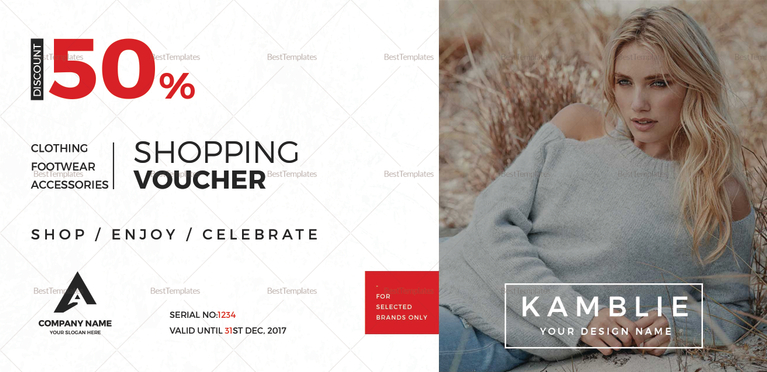 Fashion Coupon Design Template in PSD, Word, Publisher, Pages