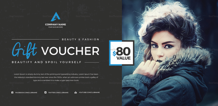 Gift Voucher Design Template in Word, PSD, Pages, Publisher