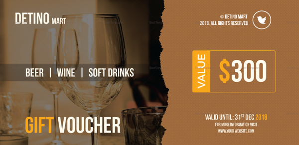 Drink Coupon Design Template in PSD, Word, Publisher, Pages