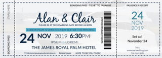 Boat Boarding Pass Invitation Ticket Design Template in PSD, Word ...
